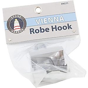 Stone Harbor Hardware Vienna Robe Hook, Polished Chrome