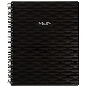 AT-A-GLANCE 2022-2023 Planner, Weekly & Monthly Academic, 8-1/2" x 11", Large, Elevation, Black (75959P05)
