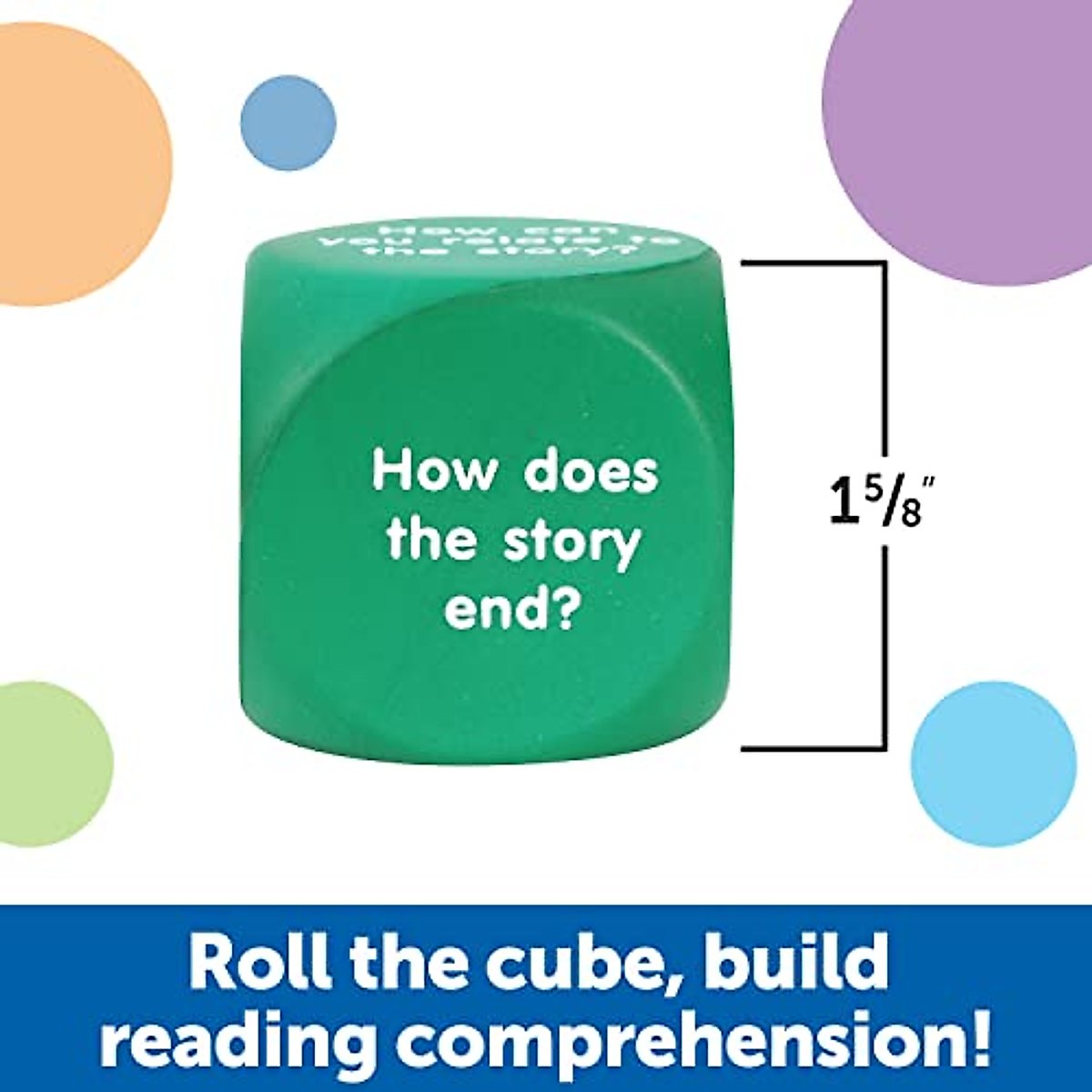 Learning Resources Reading Comprehension Cubes, 6 Colored Foam Cubes, Ages 6+, Multi-color, 1-5/8 L x 1-5/8 W in