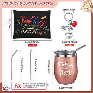 Hoolerry 24 Pcs Teachers Appreciation Gifts Bulk, Teacher Week Gifts for Women Men, Thank You Gifts for Teacher, Teacher Tumblers Graduation Retirement Teacher Gifts(Multicolor, Stylish)