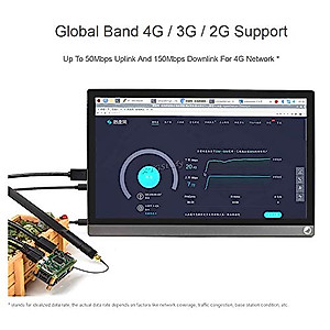 XYGStudy SIM7600G-H 4G HAT (B) for Raspberry Pi Zero/Zero W/PC, LTE Cat-4 4G / 3G / 2G Support GNSS Positioning Global Band Supports Wireless Communication Telephone Call SMS GPS Dial-up etc