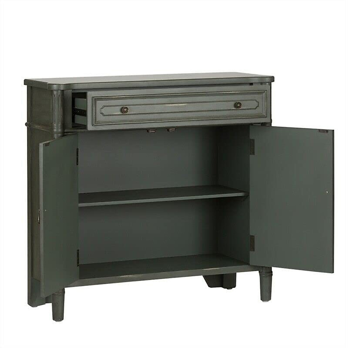 MAXCBD Nightstand Bedside Table Drawer Cabinet Furniture 1 Drawer 2 Door Cabinet One Drawer & Two Door Cabinet Storage Tower Dresser