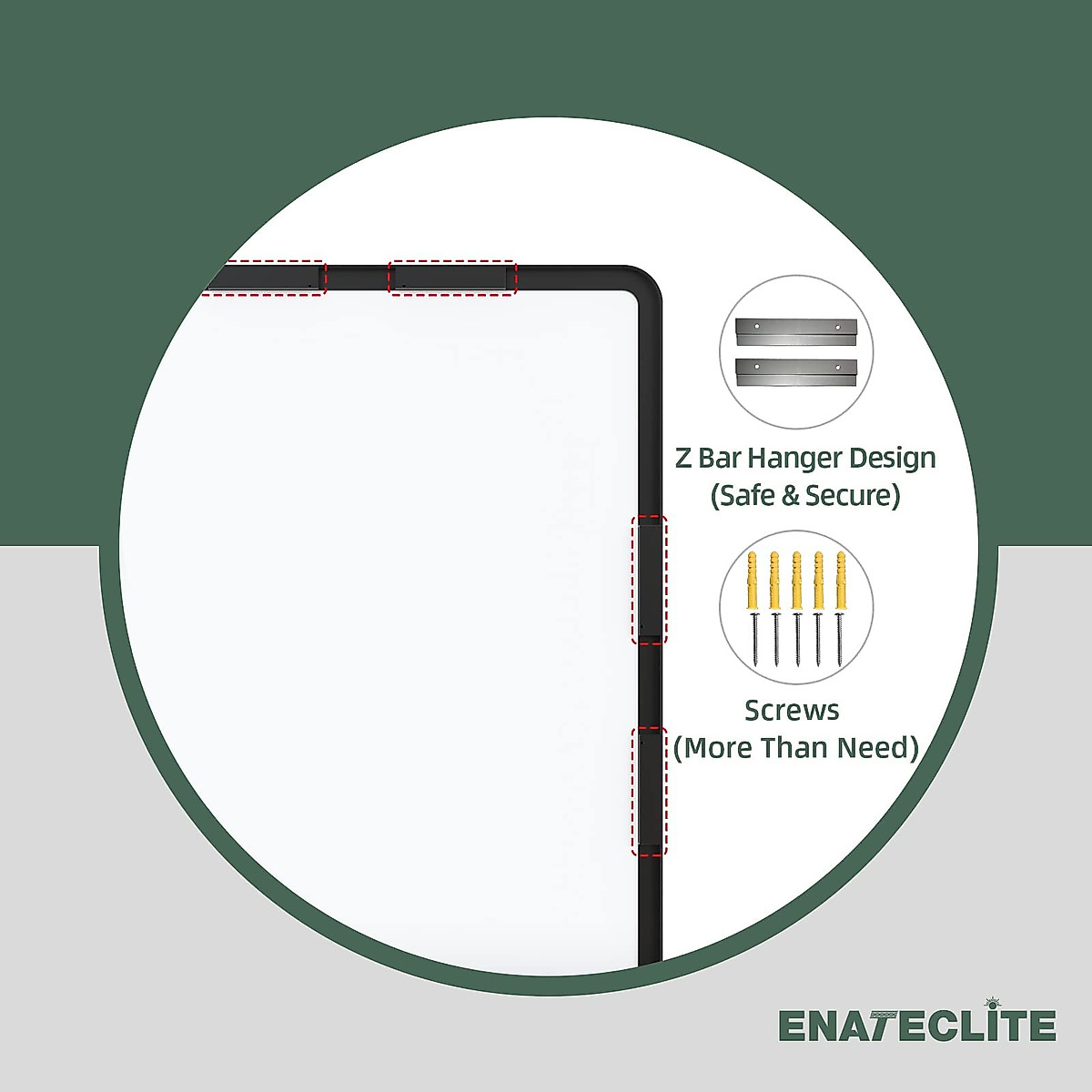 Black Bathroom Mirror for Wall, 24" x 36" Black Metal Framed Rounded Rectangle Mirror, Matte Black Vanity Mirror Farmhouse, Anti-Rust, HD Float Glass, Hangs Horizontal or Vertical