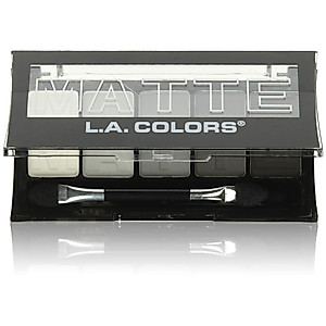 L.A. COLORS 5 Color Matte Eyeshadow, Black Lace, 0.08 Oz