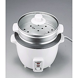 Brentwood Rice Cooker and Food Steamer 700-Watt, 10-Cup, White