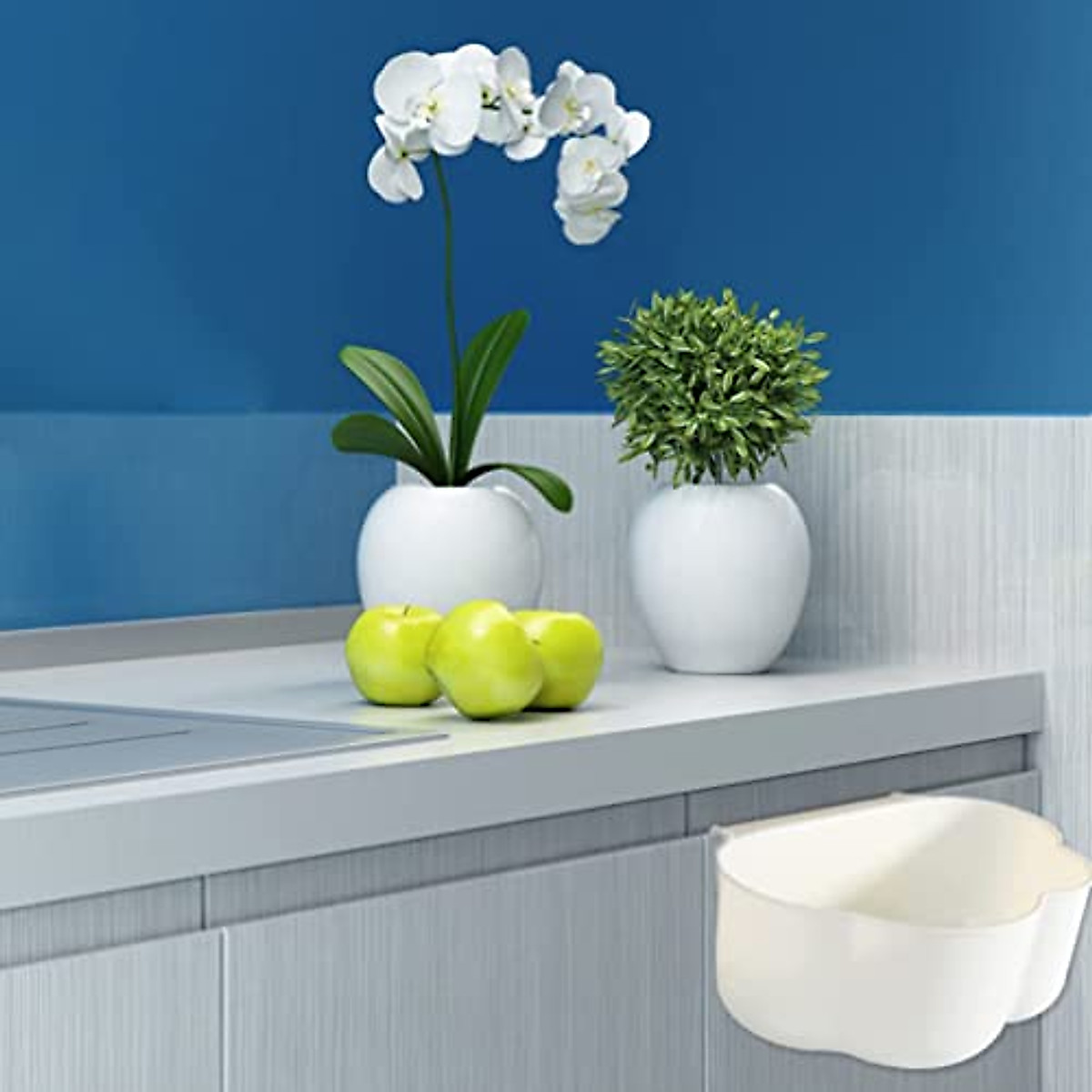 Hemoton Kitchen Trash can Car Trash Cans Under Sink Cabinet Door Waste Bin Cloud Shape Wall Mounted Garbage Can for Cabinet Car Bedroom Bathroom Kitchen Office Automotive Garbage Cans