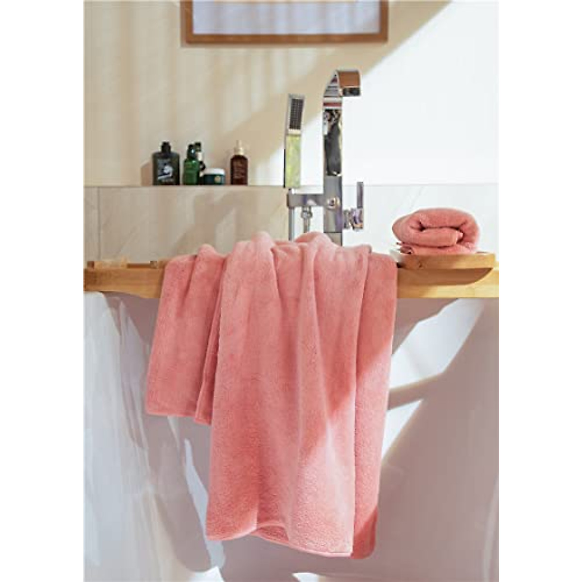Salon and homeuse Soft Towel Coral Velvet(12-Pack, 14x29 inches) Quick-Dry Soft and Super Absorbent Microfiber Polyester Gym Hand Towel (Pink, Coral Velvet)