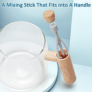 VAlinks Self Stirring Coffee Mug, Glass Electric Self Mixing Cup with Lid & Handle, 400ml Auto Self Stirring Cup To Stir Coffee, Mixed Milk, Powder for Office Home (2*AAA Battery Power)