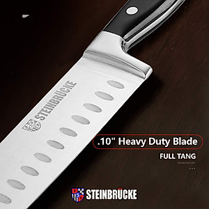 Gioventù Santoku Knife - 7 inch Kitchen Knife Forged from German Stainless Steel 5Cr15Mov(HRC58), Full Tang, Razor Sharp Blade for Slicing, Dicing&Chopping