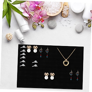 Didiseaon 9 pcs Jewelry Box black stand black choker necklace black sponge Ear Stud Pad black foam ring insert drawer ring organizer earring display tray jewelry insert pad foams pad lining