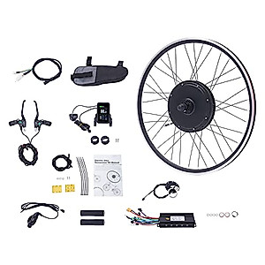 DNYSYSJ Electric Bike Conversion Kit, 48V 1000W 700C 28"/29" Front/Rear Wheel E-Bike Conversion Kit w/LCD Display, Powerful Ebike Hub Motor Kit with PAS Bicycle Ebike Wheel Kit (700C 48V 1000W Front)