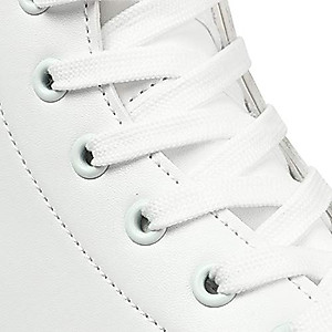 jessie Women's Roller Skates High Top Double Row Outdoor and Indoor Roller Skate Adjustable Roller Skates for Women Men Boys and Girls (White Flash Wheel,6)