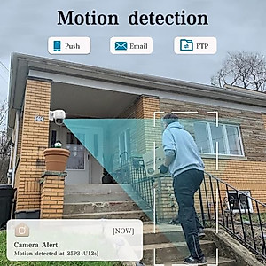 Compatible for Hikvision 5MP Outdoor PTZ PoE IP Dome Camera,4X Optical Zoom 16x Digital Zoom Pan/Tilt with164ft Night Visiont,Built-in Mic,IP67 Weatherproof,Motion Detection