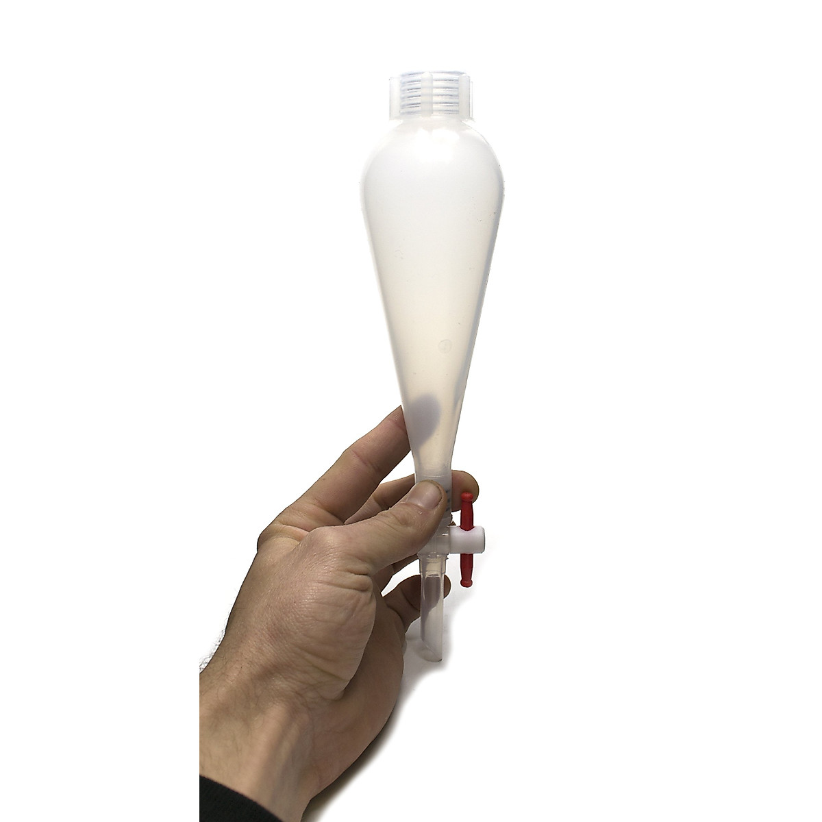 EISCO Separating Funnel, 100ml - Polypropylene Stopcock, PTFE Plug - Leak-Proof Screw Cap