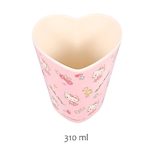 Hello Kitty Cute Deluxe Pink Dinnerware Flatware Meal Set – Plate Bowl Cup Spoon, 4 pieces