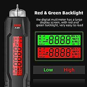 BSIDE Voltage Tester 3-Results Display Voltage Detector, Capacitance and Diode Measurement, Non-Contact AC Electricity Sensor Pen Live/Neutral Wire Check Breakpoint Locate V-Alert Tester