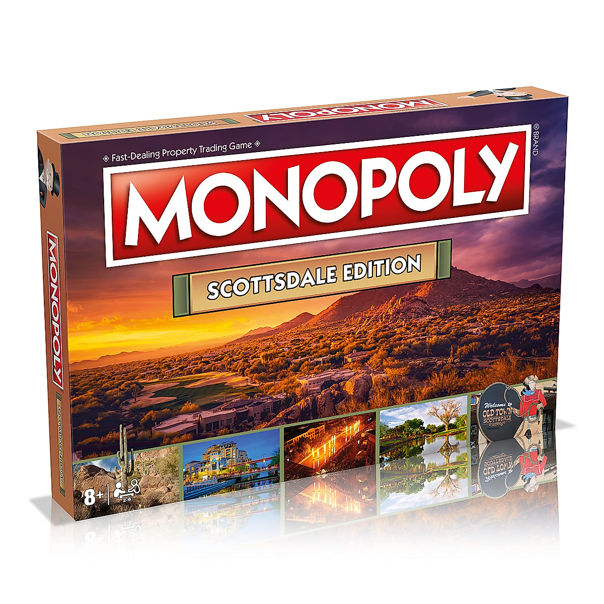 MONOPOLY Board Game - Scottsdale Edition: 2-6 Players Family Board Games for Kids and Adults, Board Games for Kids 8 and up, for Kids and Adults, Ideal for Game Night