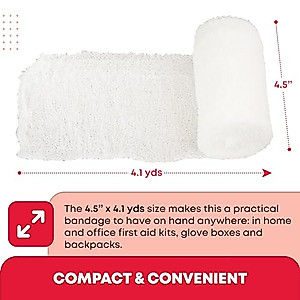 Ever Ready First Aid Sterile Krinkle Kerlix Type 4 1/2" x 4.1 Yds, Latex Free, 6 PLY, Gauze Bandage Roll - 24 Count