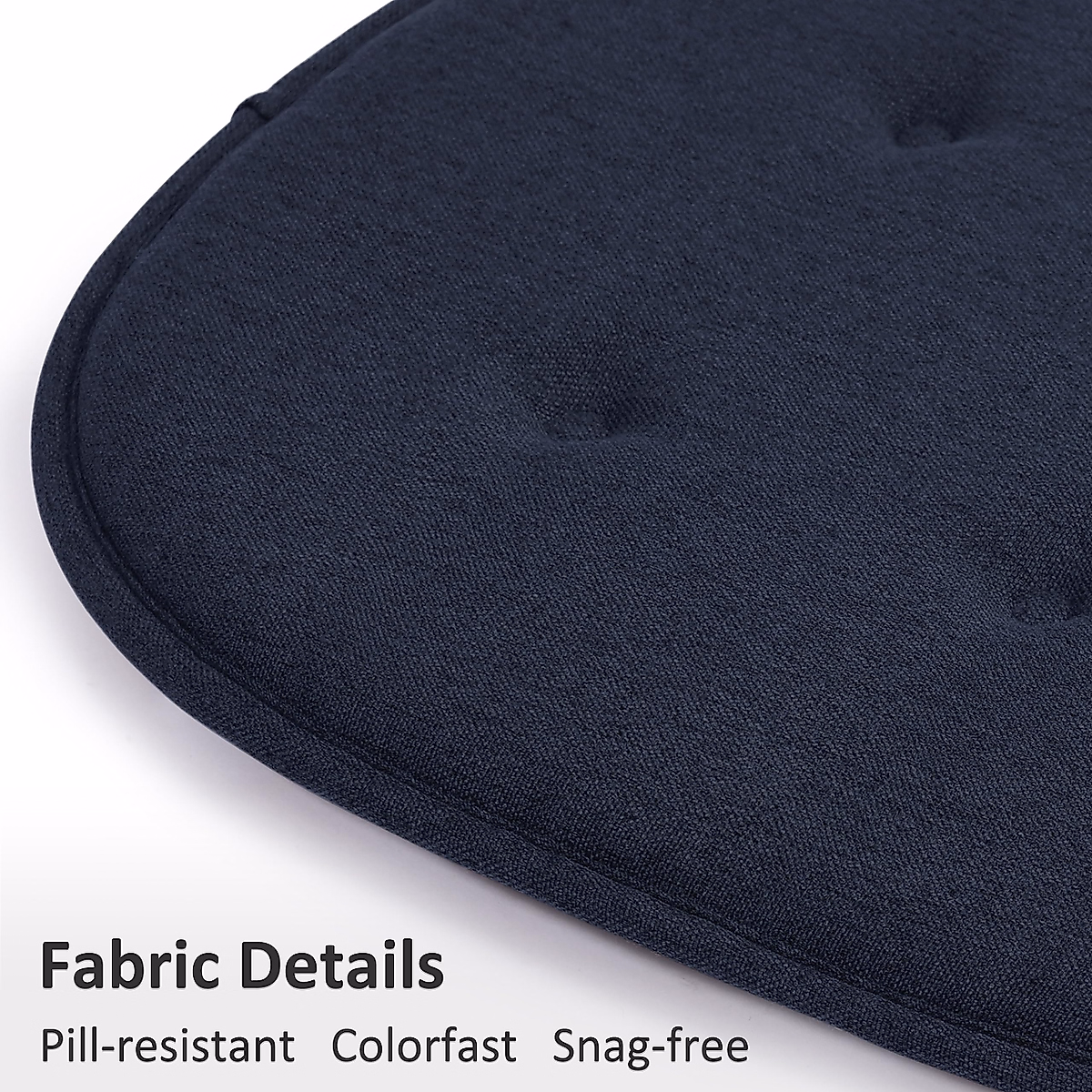 Shinnwa Dining Chair Cushions Non Slip Kitchen Seat Cushions for Dining Chairs U-Shaped Indoor Chair Pads Set of 2, Machine Washable, 15.5”x15.5”, Charcoal