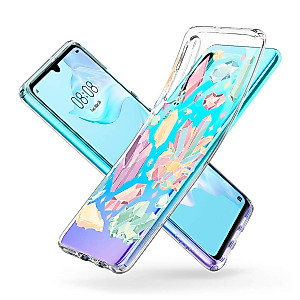 Oihxse Case for Huawei Y7 2019/Y7 Prime 2019, Transparent Silicone TPU Bumper Case Ultra Thin Crystal Clear Anti-Shock Protective Cover (A8)