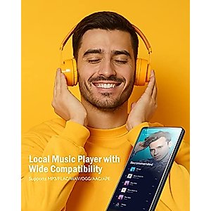 AGPTEK 40GB MP3 Player with Bluetooth and WiFi, 4" Full Touch Screen MP4 Player with Spotify, Android Online Music Player with Speaker, FM Radio, Expandable Up to 32GB
