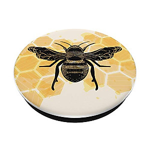 Honeycomb Bee Hive Beekeeper Bees Lover Bee Whisperer Bee PopSockets PopGrip: Swappable Grip for Phones & Tablets