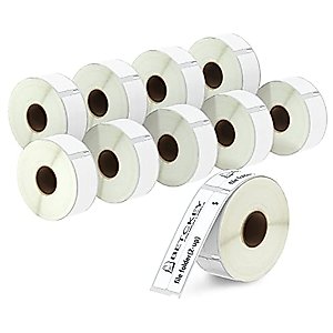 BETCKEY - Compatible DYMO 30277 (9/16" x 3-7/16") File Folder(2-UP) Labels - Compatible with Rollo, DYMO Labelwriter 450, 4XL & Zebra Desktop Printers[10 Rolls]