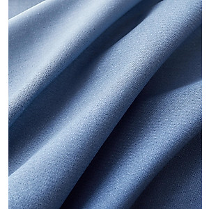 SUSYBAO Gradient Patterned Duvet Cover King 100% Cotton Sky Blue Duvet Cover 3 Pieces Set 1 Neutral Blue and White Duvet Cover with Zipper Ties 2 Pillowcases Luxury Navy Bedding Set Soft