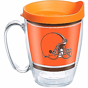 Tervis Made in USA Double Walled NFL Cleveland Browns Insulated Tumbler Cup Keeps Drinks Cold & Hot, 16oz Mug, Legend
