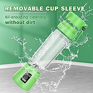 Portable Blender for Smoothies and Shakes,USB Rechargeable with 6 Stainless Steel Blades,Mini Blender with One Touche Operation,Made with BPA-free Material,Handheld Personal Size Blender for Kitchen,Travel and Sport