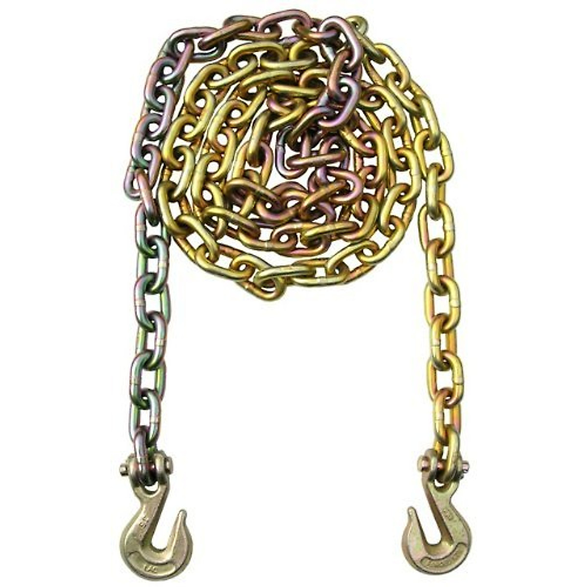 2 pack 5/16" x 20' G70 Tow Chain Binder Tie Down Flatbed Truck Trailer Chain