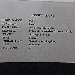 2011 P United States Army Commemorative Coin United States Army Commemorative Proof Silver Dollar Coin. $1 Proof US Mint DCAM