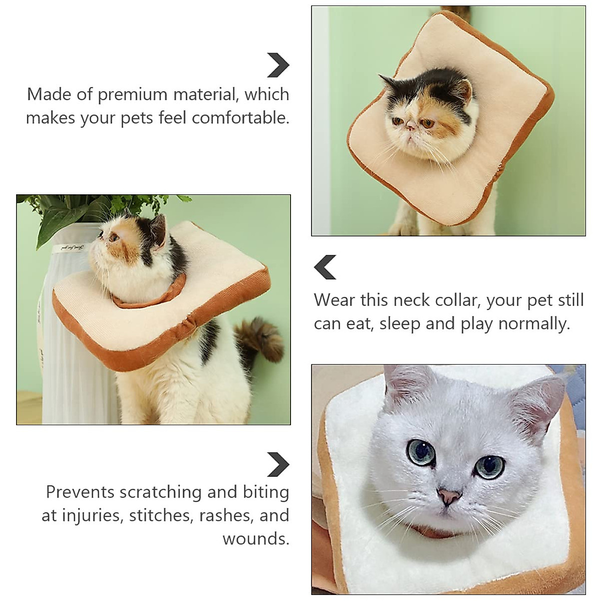 Mipcase 1pc Collar Loaf Bread Pet Decor Puppy Outfits Cat Costumes for Cats Kitten Neck Cone Inflatable Costumes Puppy Bunny Costume Small Dog Costume Neck Circle Cotton -Scratch