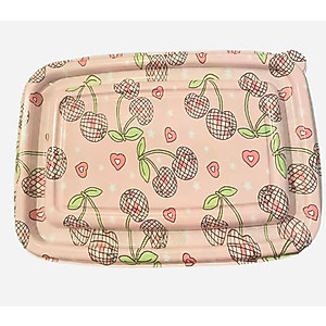 COOK WITH COLOR 24 PIECE PLASTIC RECTANGULAR FOOD CONTAINERS, 12 LIDS & 12 CONTAINERS CAPACITY 33.8 OZ (1L) 9 X 6 X 2 (CHERRIES)