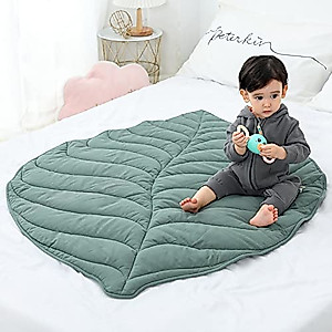 Cotton Leaf Nursery Rug, Machine Washable Baby Play Mat for Nursery Decor, Play Mat for Baby, Special Baby Floor Mat for Baby Gifts, Crawling Baby Mat for Tummy Time Infants