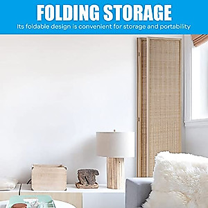 MGHH Room Divider 4 Panel, Bamboo Room Divider Wall Folding Privacy Wall Divider Wood Screen for Home Bedroom Living Room, Natural