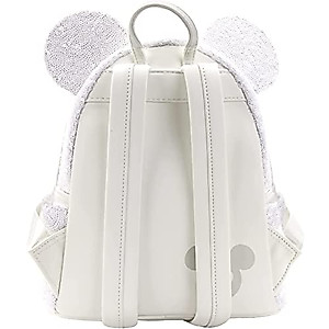 Loungefly Disney Minnie Mouse Sequin Wedding Womens Double Strap Shoulder Bag Purse