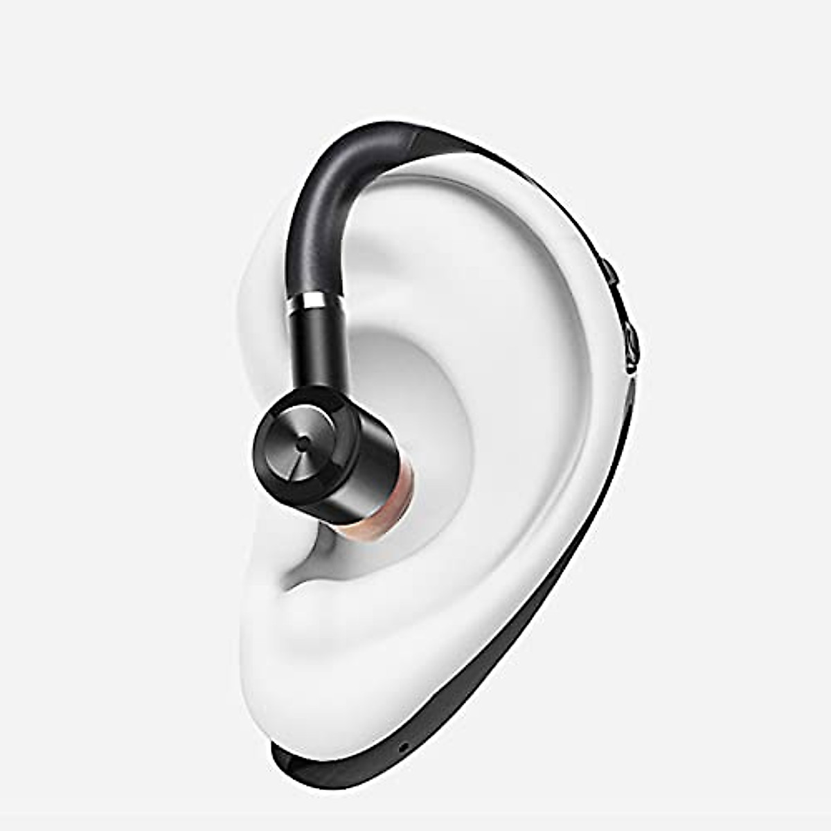 Heave Bluetooth V5.0 Headset,Wireless Earpiece 120 Hours Standby Time Handsfree Single Ear Business Earphone Ear Hook with Noise Canceling Mic for Workout Driving Home Office Blue