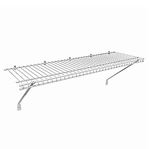 ClosetMaid Wire Shelf Kit with Hardware, 3 Ft. Wide, for Pantry, Closet, Laundry, Utility Storage, White Vinyl Finish