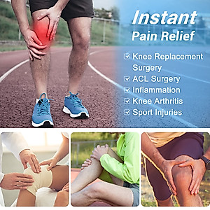 Relief Expert XL Knee Ice Pack Wrap Around Entire Knee After Replacement Surgery, Ice Pack for Knee Injuries Reusable Gel-Large