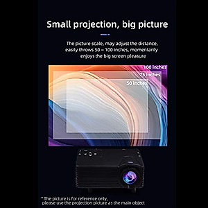 Mini Movie Projector, 20-100 Inches Screen 1080P Portable Projector Compatible with USB| Laptop| Phone, Built-in Speaker, Apartment Must Haves, Electronics Tech Gadgets, Mini TV, Cool Stuff