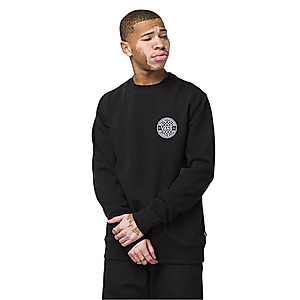 VANS M CIRCLED CHECKER CREW SIZE M Black