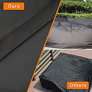 KAWIVAST Patio Furniture Covers Waterproof, Outdoor Furniture Cover, Outdoor Table Covers Waterproof Rectangle, Weatherproof Patio Sectional Cover, Outdoor Furniture Covers for Patio Furniture