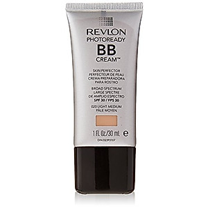 Revlon BB Cream, PhotoReady Face Makeup for All Skin Types, SPF 30, Light- Medium Coverage, Moisturizing & Hydrating Formula, 020 Light Medium, 1 Fl Oz