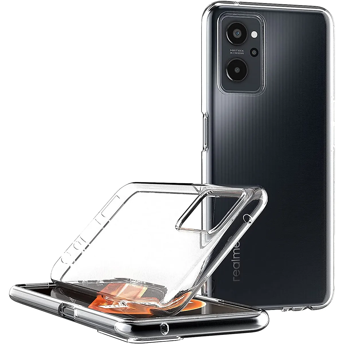 MaiJin Case for Realme 9i 4G / Oppo A36 / Oppo A76 (6.6 inch) Soft TPU Rubber Gel Bumper Transparent Back Cover