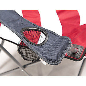 WFS Camping Quad Chair, Red/White/Blue
