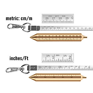 Cekegon Oil Gauging Tape with 560g/20oz Plumb bob, Explosion-Proof Oil Tank Gauging Tapes with Ground Strap, Double Duty Stainless Steel Sounding Tape with Brass Plumb Bob-10M