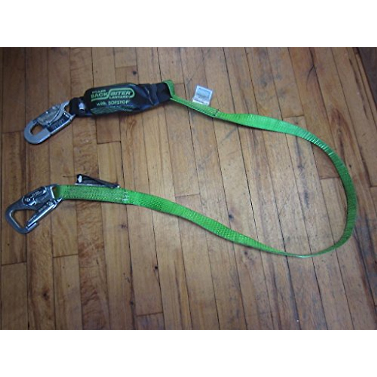 Honeywell 913B/6FTGN Miller by 6' BackBiter Heavy Duty Polyester Web Single-Leg Tie-Back Lanyard With (1) Locking Snap Hook, (1) Locking 5K Snap Hook And SofStop Shock Absorber, 15.34 fl. oz.