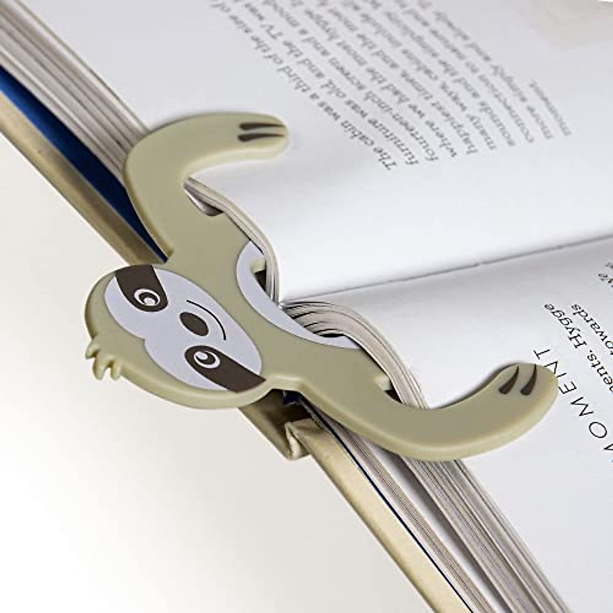 Page Pals Bookmark Bookholder | Page Holder | Music Holder Clip | Music Paper Holder | Magazine, Cookbook | Reading in Bed at Home | Office, Desk, Kitchen Use | Novelty Reading Gift Idea (Sloth)