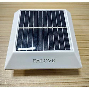 FALOVE Solar Gutter Lights, Upgraded 12 LEDs Wall/Fance/Gutter/Deck Lights Solar Powered 4 Mount Ways Solar Lights Outdoor Waterproof IP67 for Gate Garage Cabin Garden Backyard Patio 4 Pack